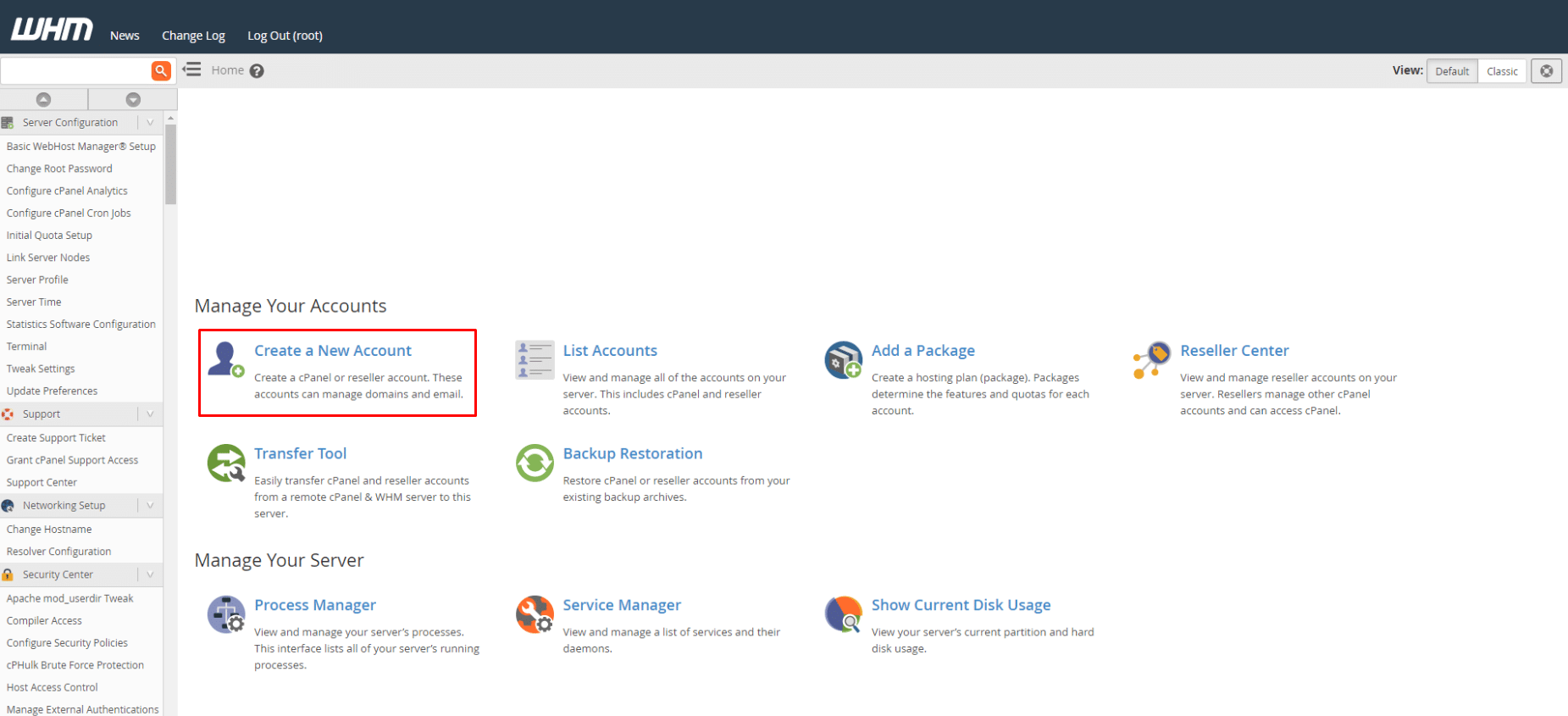 How To Create A Cpanel Account In Whm Knowledge Base Blackhost
